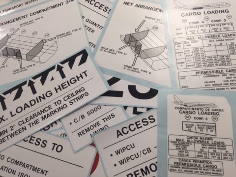 Aerosigns Aircraft Placards and Markings | Aviation Graphics & Decals